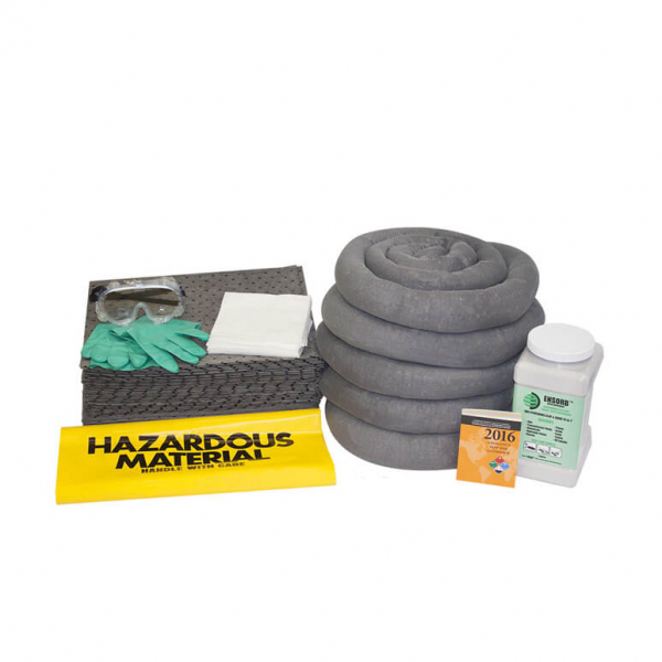 Kit antiderrames 50 galones con ruedas universal | Guantes Sergo